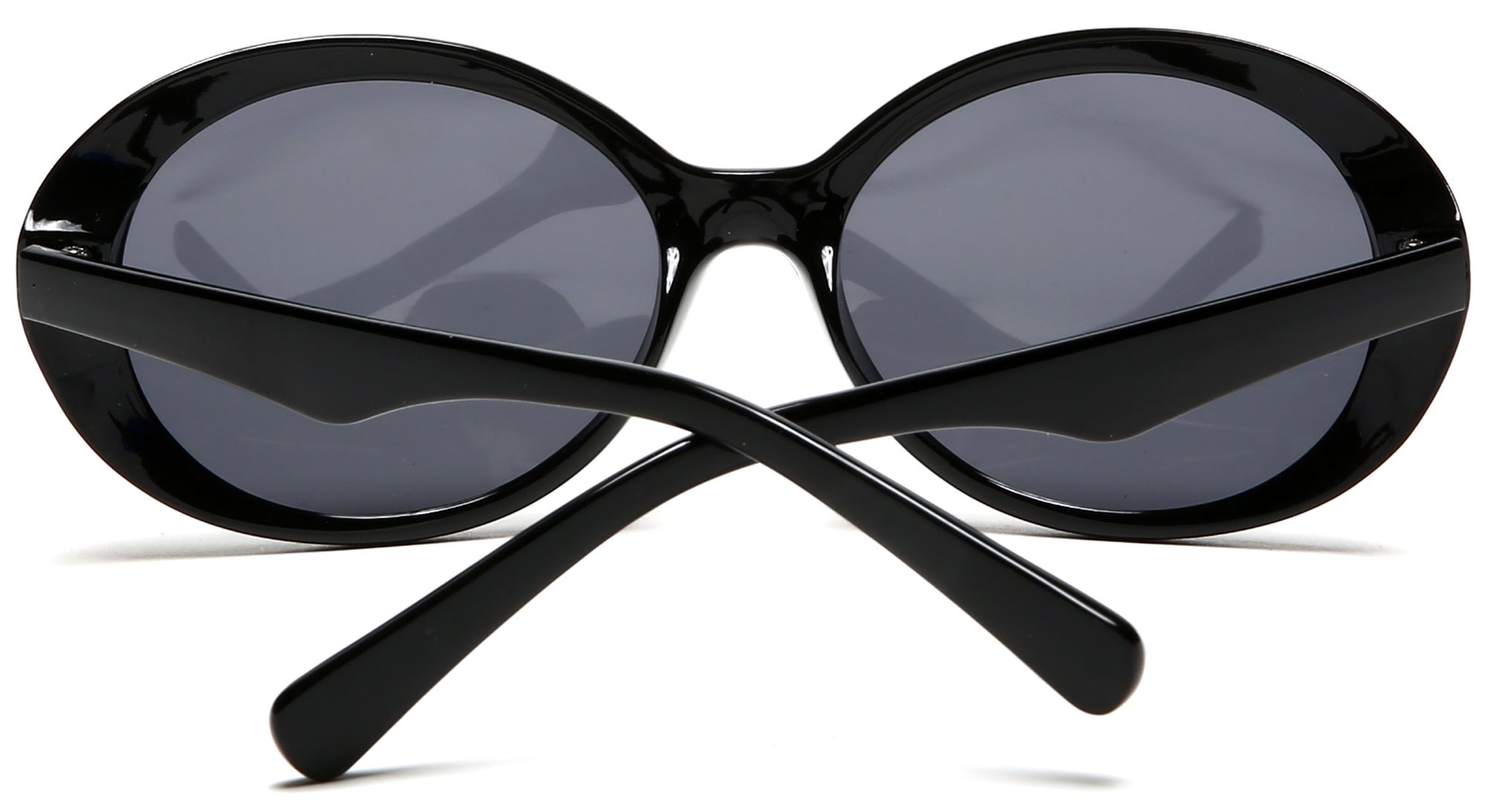 SAMBA SHADES Women's Sunglasses Polarized Lens Oversized Frame Retro Audrey Hepburn Style Black