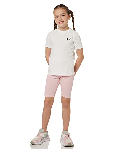 Under Armour Boys HeatGear Armour Short-Sleeve T-Shirt , White (100)/Black , Small