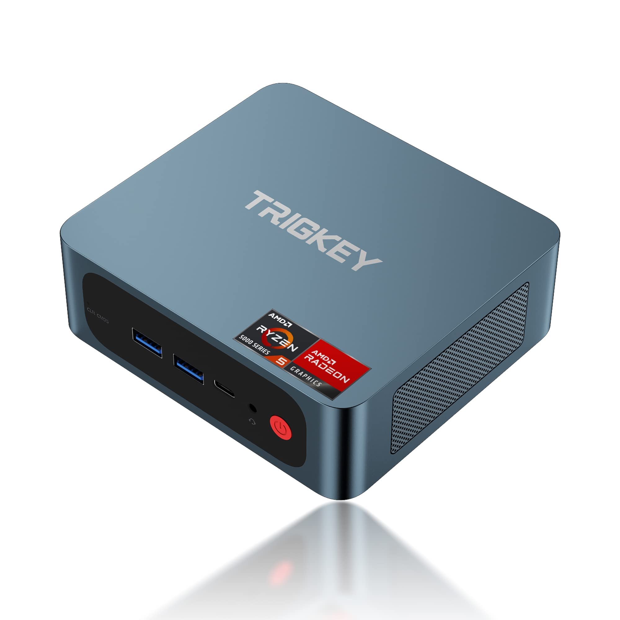 TRIGKEY Mini PC Ryzen 7 S5 5700U(8 Cores, 16 Threads) Mini Computer 32GB DDR4 500GB M.2 NVME(Max 3000MB/S) SSD Gaming S5 Mini Computer OS Pro. Wi-Fi 6/Bluetooth 5.2/4K@60Hz/HDMI+DP/USB 3.0 Micro PC