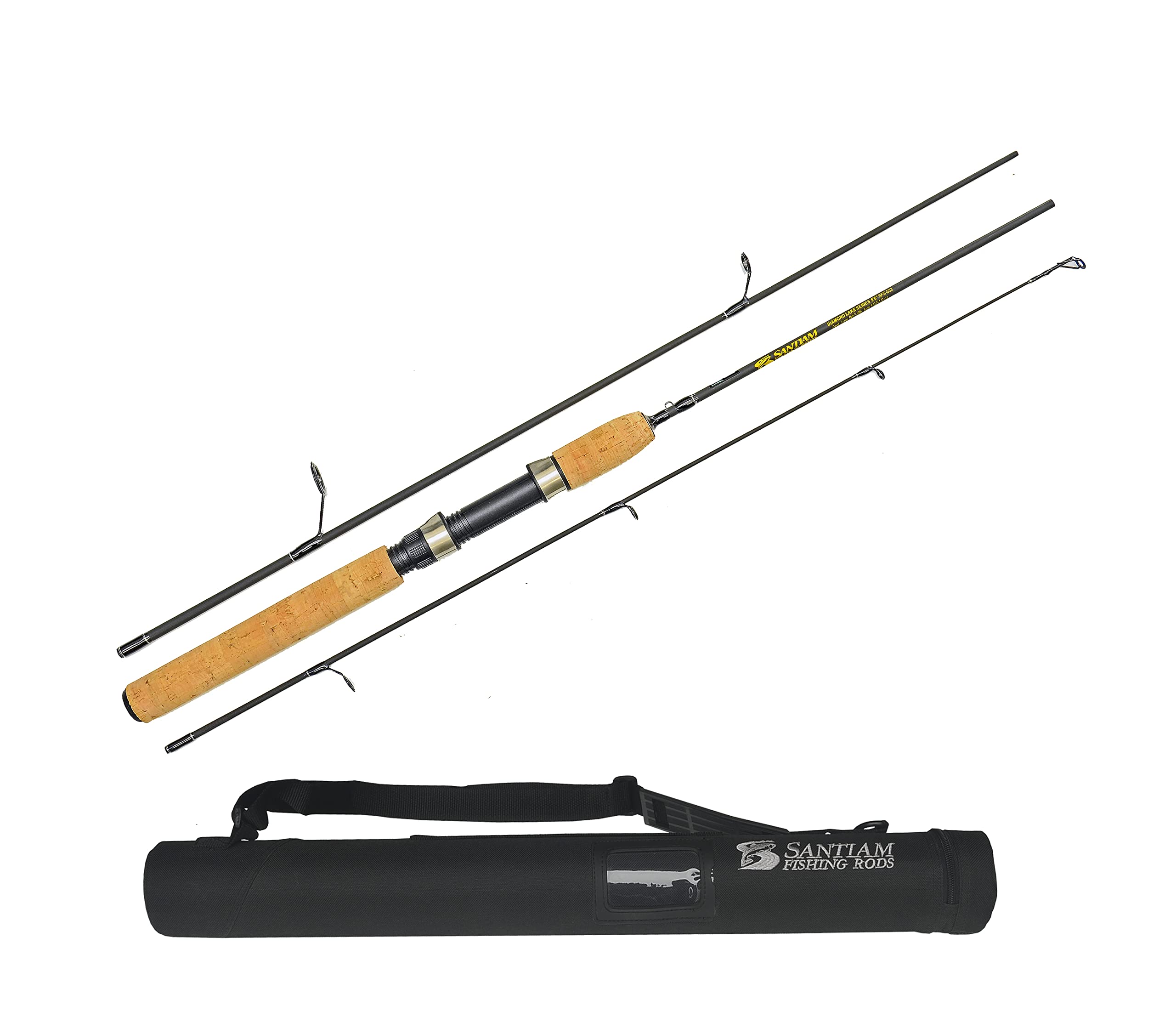 Santiam Fishing Rods Travel Rod 3 Piece 5'6" 2-6LB Ultra-Light Graphite Spinning Rod