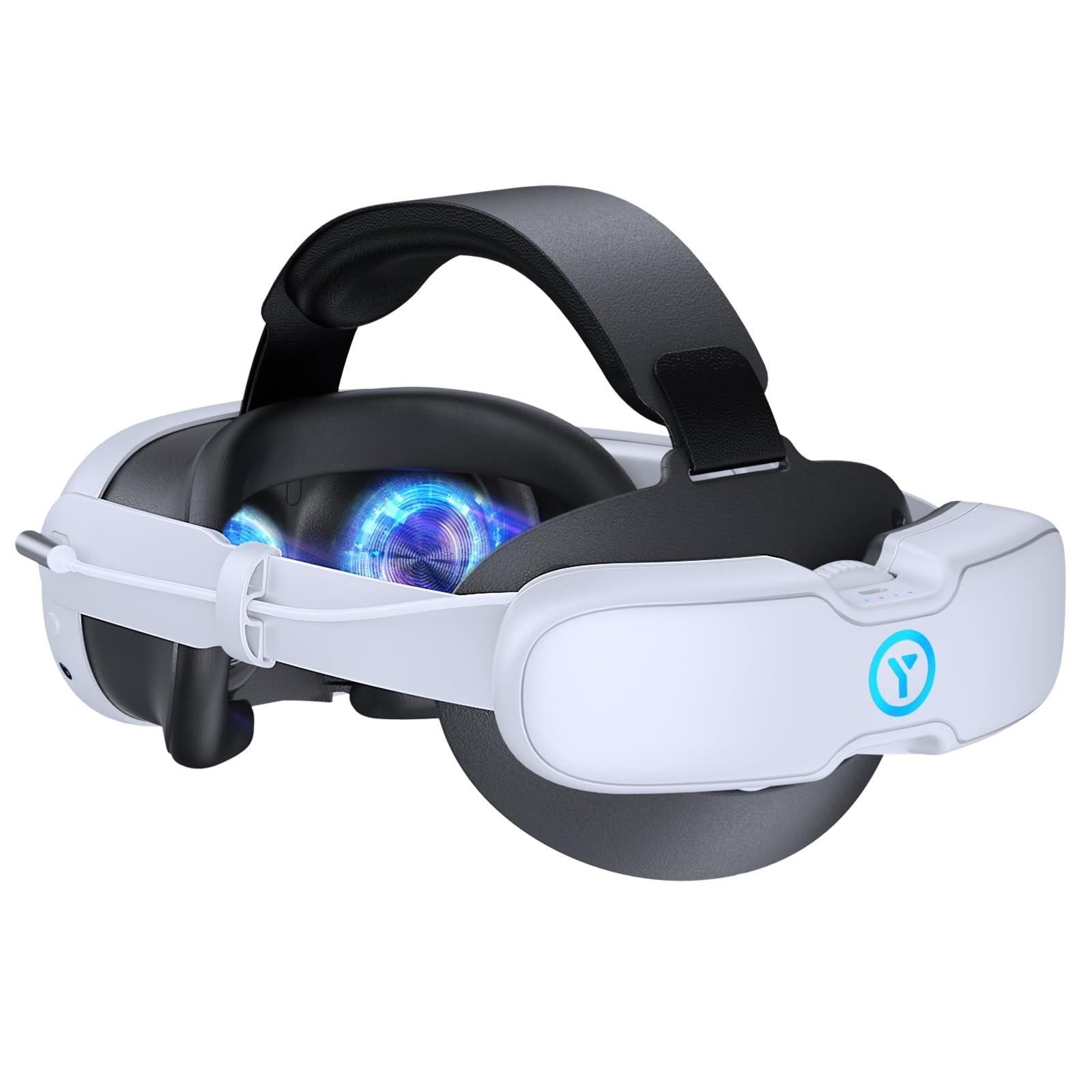 YOGES 10000mAh Rechargeable Head Strap for Meta Quest 3 - Detachable Magnetic Battery for Extended Playtime & Enhanced Comfort in VR Gaming