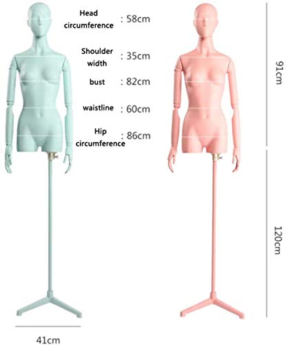 TOPRP Mannequin Display Stand Female Tailors Dummy,Dressmakers Fashion Mannequin Display,Adjustable Dummy,with Double Reinforced Base