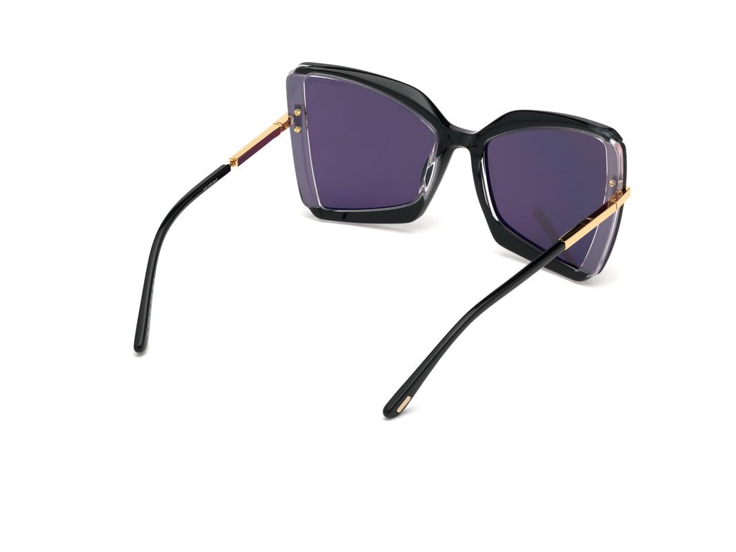Tom Ford FT0766 03A Black FT0766 Butterfly Sunglasses Lens Category 3 Size 63mm