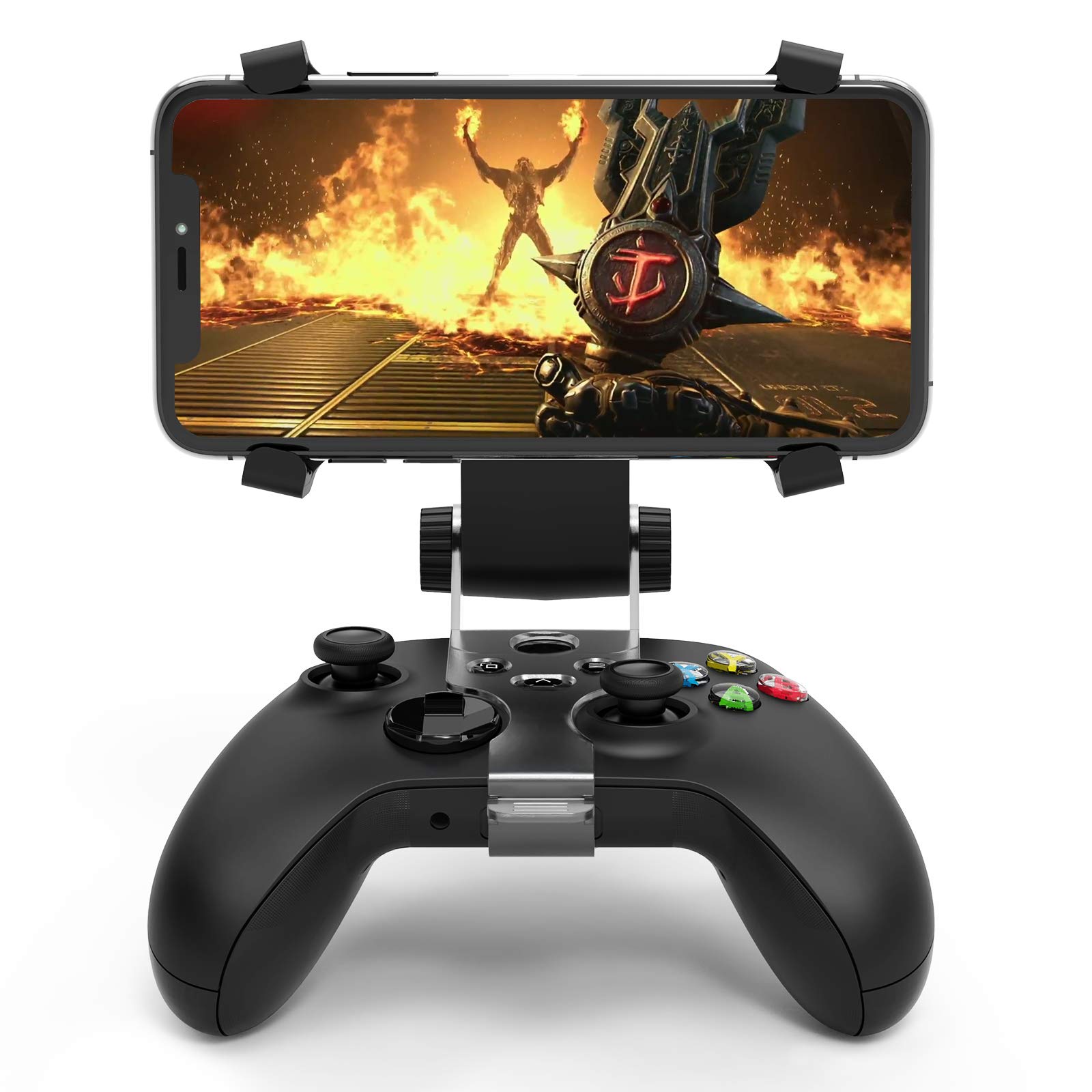 Upgraded Controller Phone Mount Compatible with Xbox Series X/S Controller, YUANHOT Cellphone Clip Holder with Adjustable Bracket Compatible with Xbox Series X/S, One, One X/S Controller