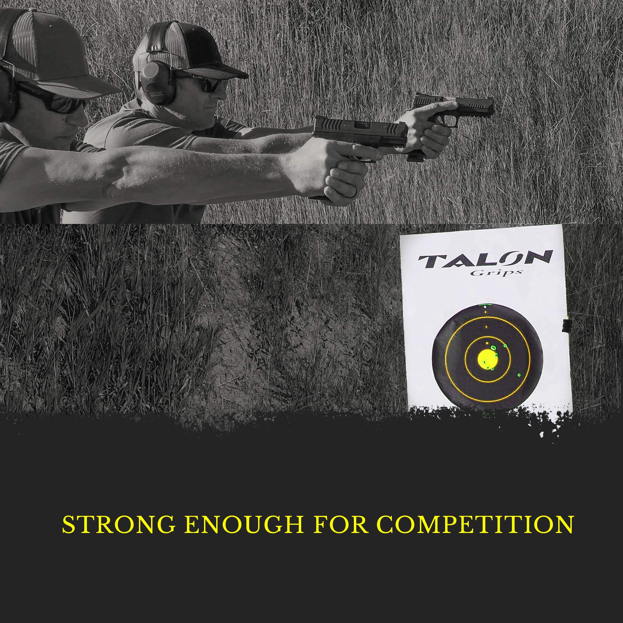 TALON Grips Adhesive Pistol Grip Compatible with Glock 26, 27, 28, 33, 39 β Made in The USA β Gen - Rubber, Black