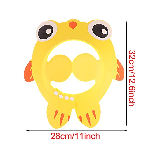 SUNTRADE 3PCS Adjustable Cartoon Baby Bathing Visor,Safe Shampoo Shower Bathing Protect Soft Cap Hat for Baby Children Kids