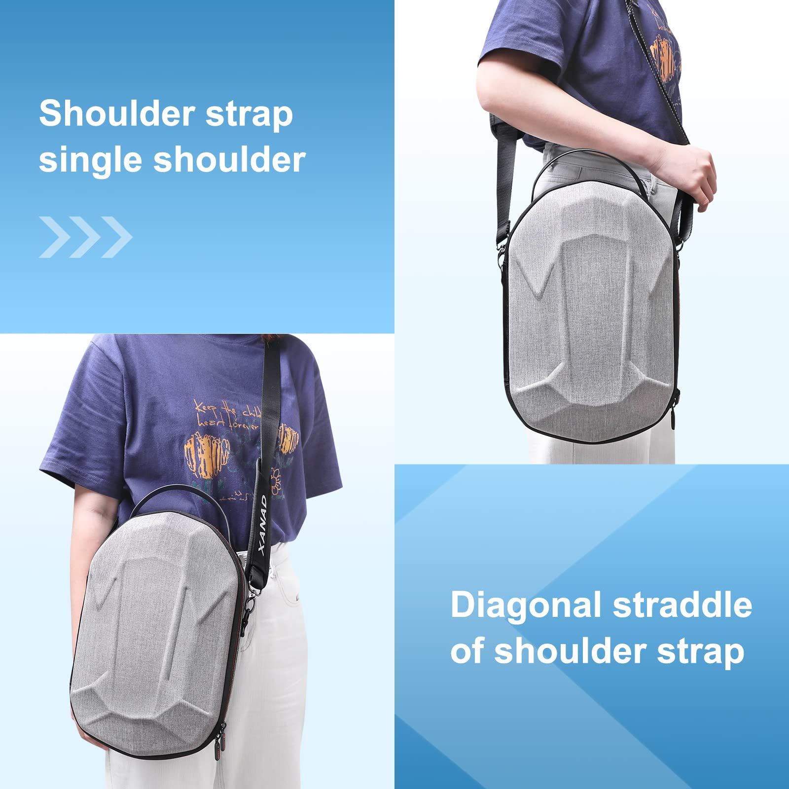 XANAD Hard Case for Oculus Quest 2 All-in-One VR Gaming Headset and Touch Controllers With Shoulder Strap - Carrying Storage Bag