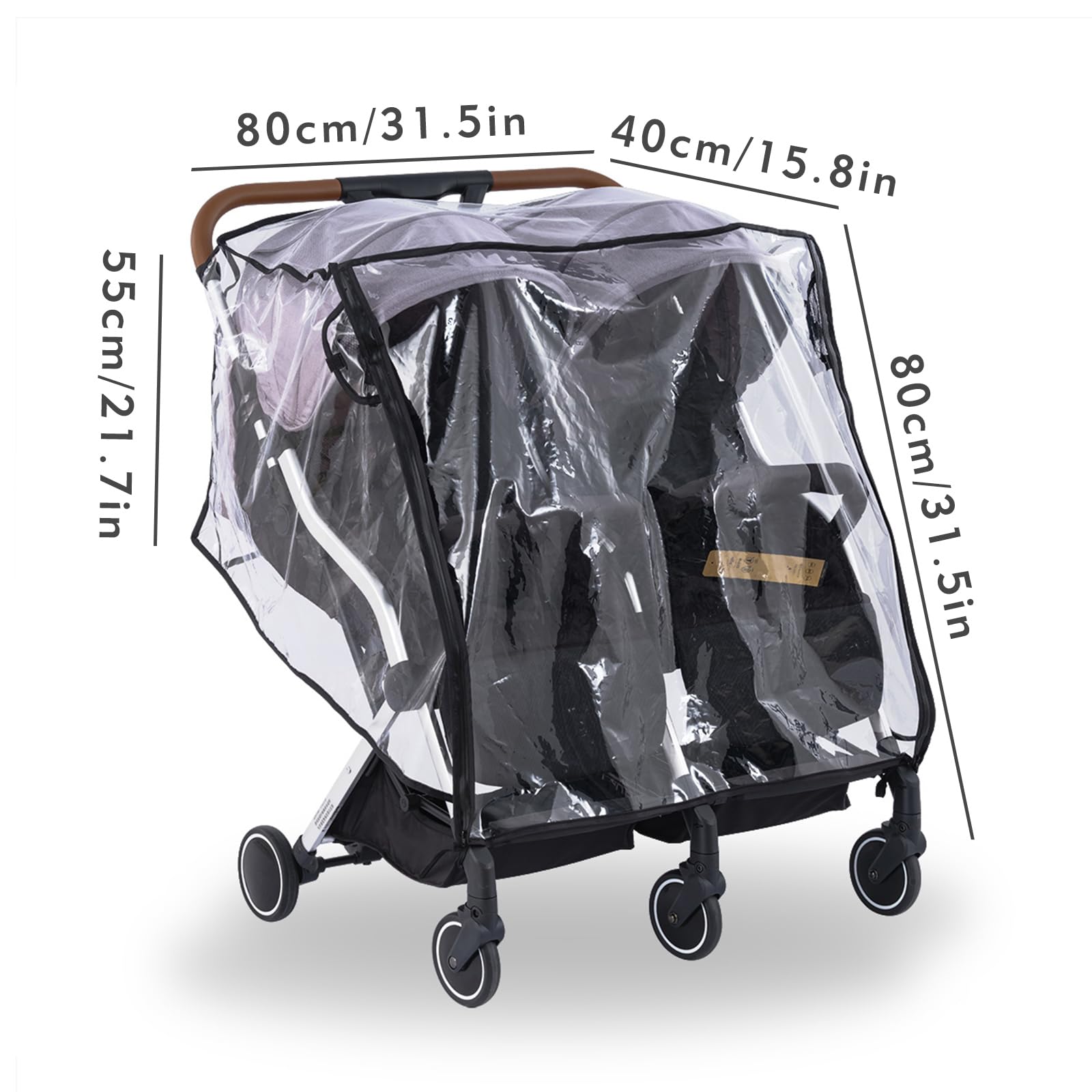 Winter Rain Cover for Goodbaby Pockit Stroller Pram Accessories Waterproof Raincoat fit for GB Pockit 3S 2S 3C Plus (Grey)