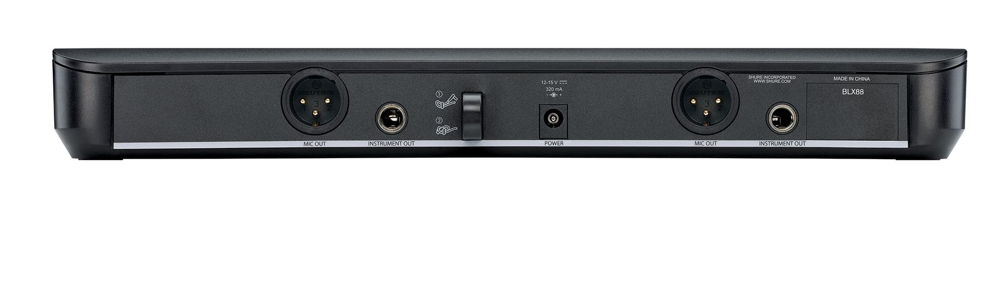Shure BLX288/PG58 UHF Wireless Microphone System - Perfect for Church, Karaoke, Vocals - 14-Hour Battery Life, 300 ft Range | includes (2) PG58 Handheld Vocal Mics, Dual Channel Receiver | H10 Band