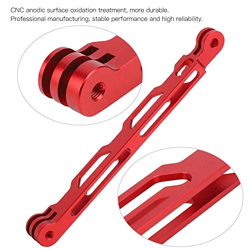 YUANJS Camera Extension Rod,Action Camera Tactics Extension Rod CNC Aluminium Alloy Extension Handle Bracket(Red)