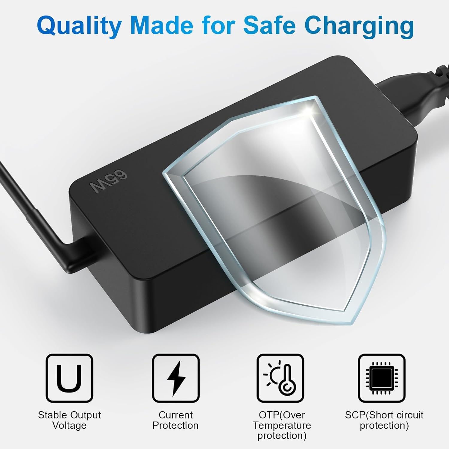 Universal 65W USB C Laptop Charger-Replacement for Lenovo Thinkpad/Yoga/Chromebook,HP Acer Asus Samsung Huawei Chromebook Latitude xps 13 Series