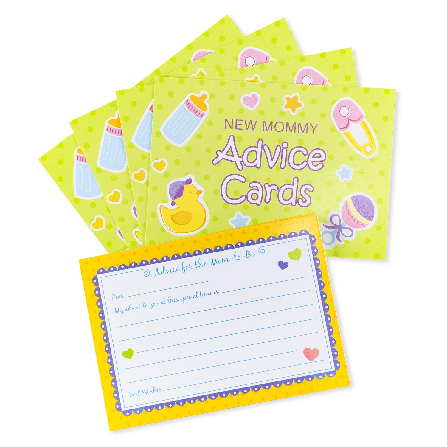 Super Z Outlet 24 Pack Mommy Advice Cards Baby Shower Games Gender Neutral Fun Party Favors Parents-To-Be