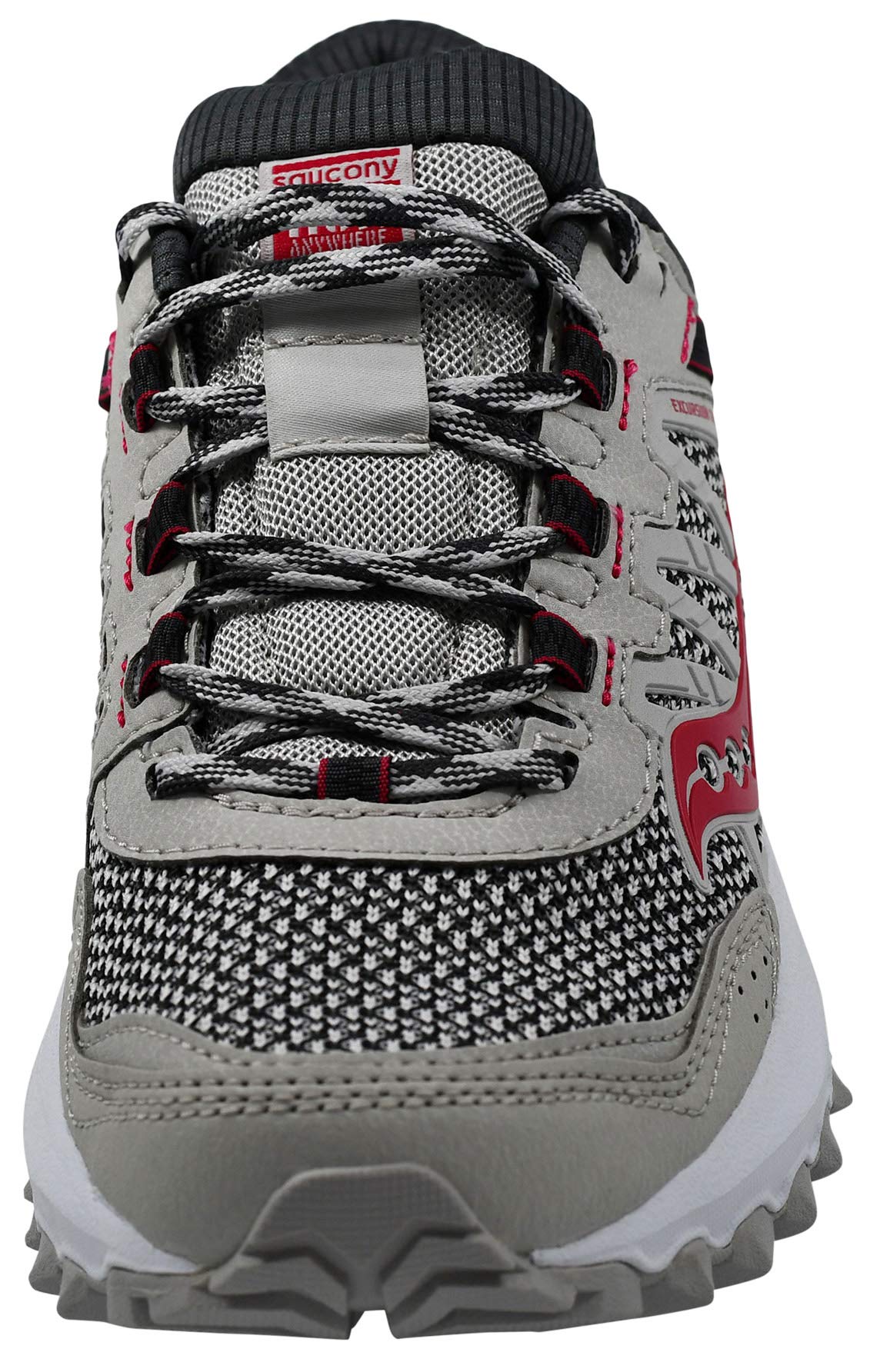 Saucony Women's Versafoam Excursion Tr13 Trail Running Shoe, Grey/Black/Burgundy, 10.5