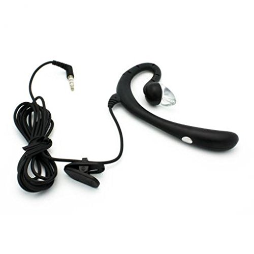 Wired Mono Headset Earphone w Mic Headphone 3.5mm Single Earbud Hands-Free Microphone Over-The-Ear Compatible with Amazon Fire 7 (2019)