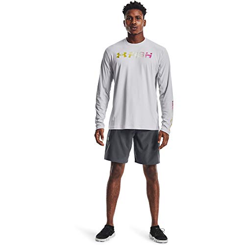 Under Armour Iso-chill Shore Break Gradient Long Sleeve T-shirt, Halo Gray (014)/Summer Lime, 3X-Large