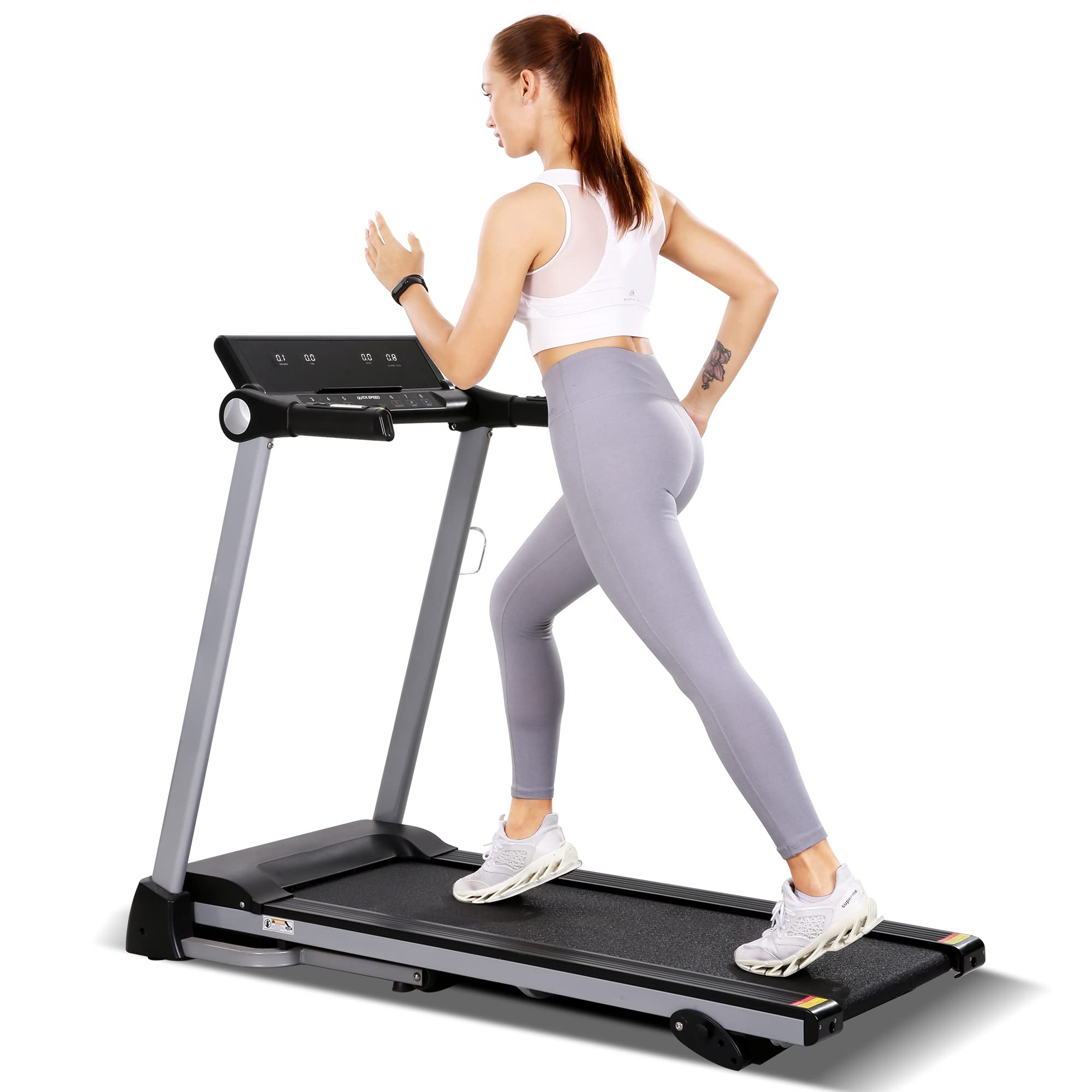 Treadmill for Home Treadmill Running Machine Folding Treadmill Electric Treadmill Workout with 15 Pre-Set Programs 8.5 MPH Max Speed Extra-Large LCD Display for Home Use,1390*1130*649mm
