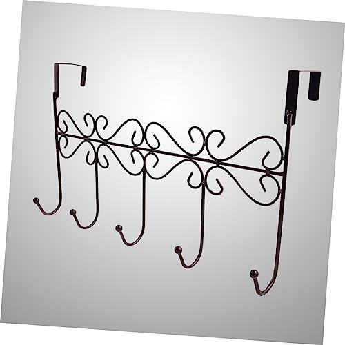SOLUSTRE Clothes Organizer Rack Nail-Free Hook Coat Hanger Clothes Storage Rack Over The Door Hook Wrought Iron Hook Household Jewelry Rack