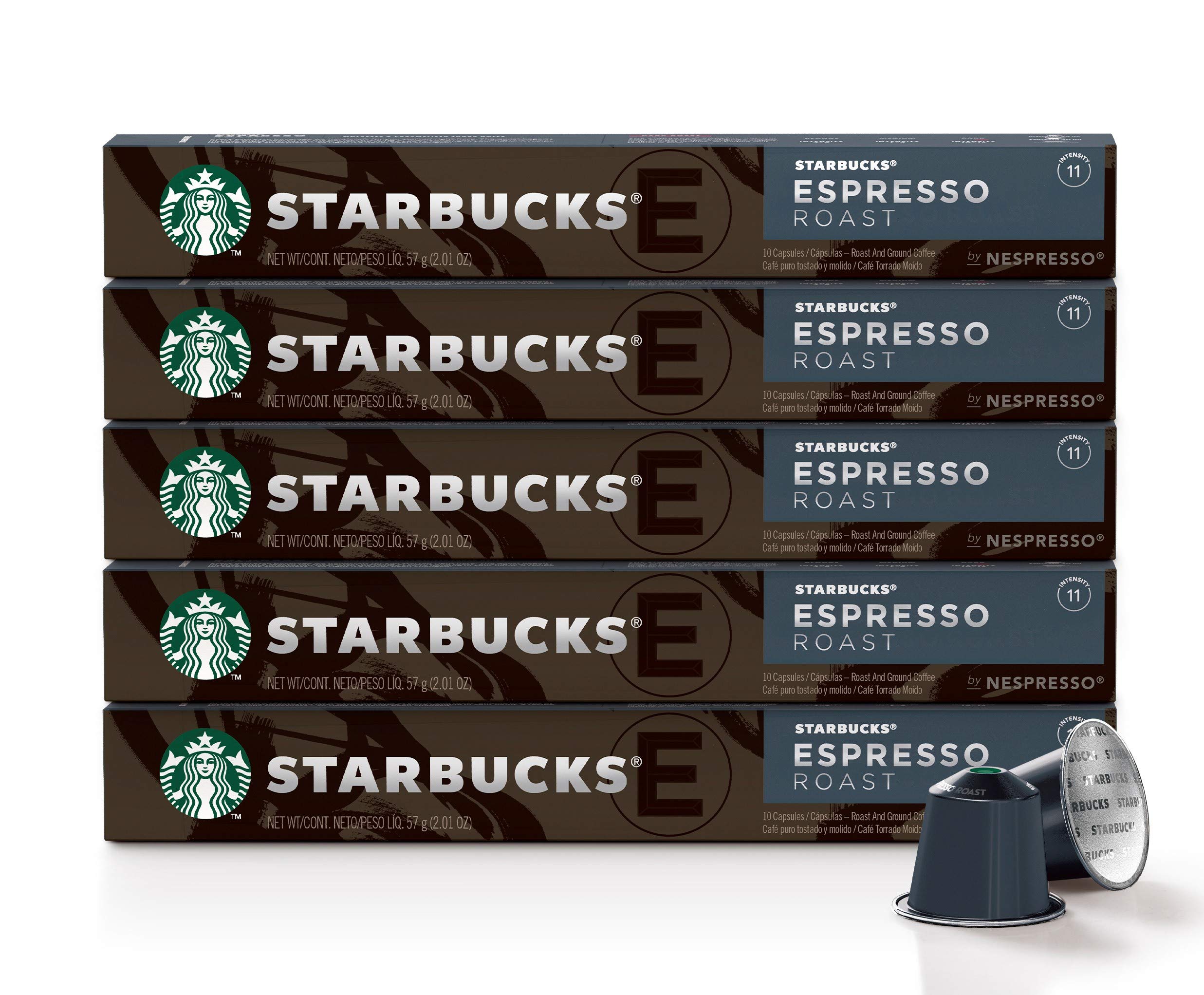 Starbucks by Nespresso Dark Roast Espresso (50-count) and Starbucks by Nespresso Medium Roast Pike Place Roast Coffee (50-count) Nespresso Capsules