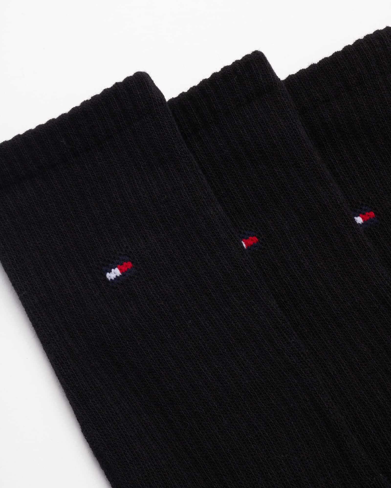 Tommy Hilfiger Men's Athletic Socks - Cushioned Crew Socks (12 Pack), Size 7-12, Pure Black