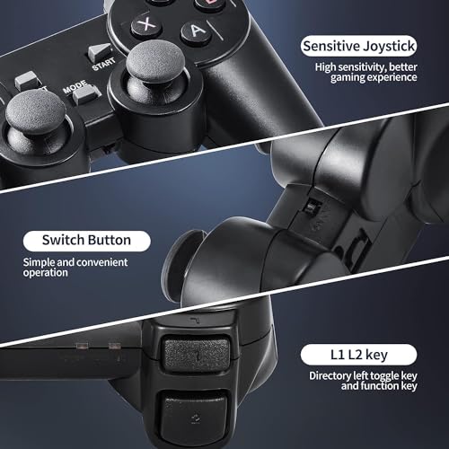 Retro Game Console, Nostalgia Stick Game,Wireless Retro Play Game Stick,Plug and Play Video Game Stick Built in 12000+ Games,4K HDMI Output,9 Classic Emulators,with Dual 2.4G Wireless Controllers 001
