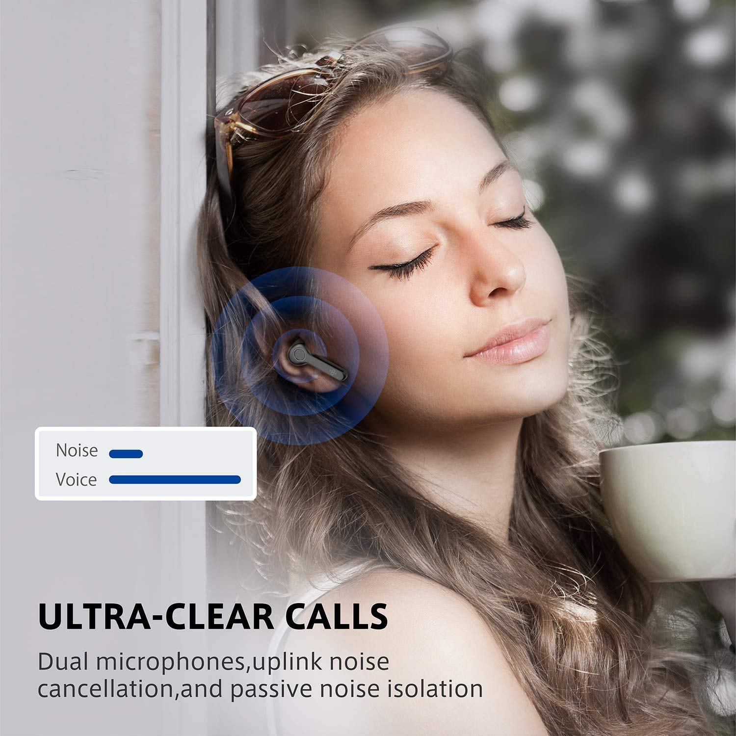 Wireless Earbuds, [Upgraded] Boltune Bluetooth V5.0 in-Ear Stereo [USB-C Quick Charge] IPX7 Waterproof Wireless Headphones 40Hours Playing Time Bluetooth Earbuds Built-in Mic Single/Twin Mode