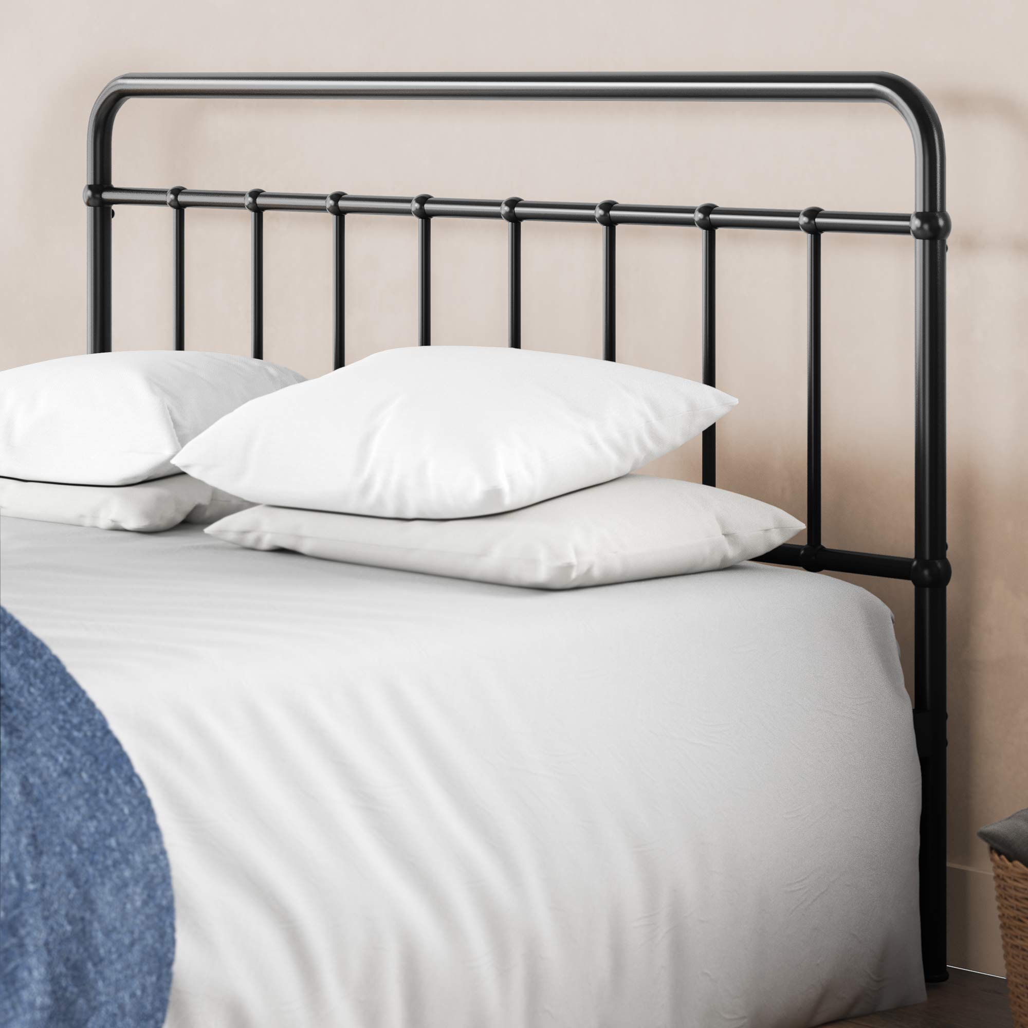ZINUS Florence Full Panel Metal Platform Bed Frame / Mattress Foundation / No Box Spring Needed / Easy Assembly, Black, Twin