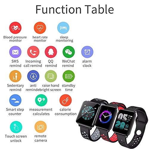 XDCHLK Sport Modes Smart Watch for Android iOS Fashion Comfortable Women Men Sleep Management Smartwatch ( Color : D )