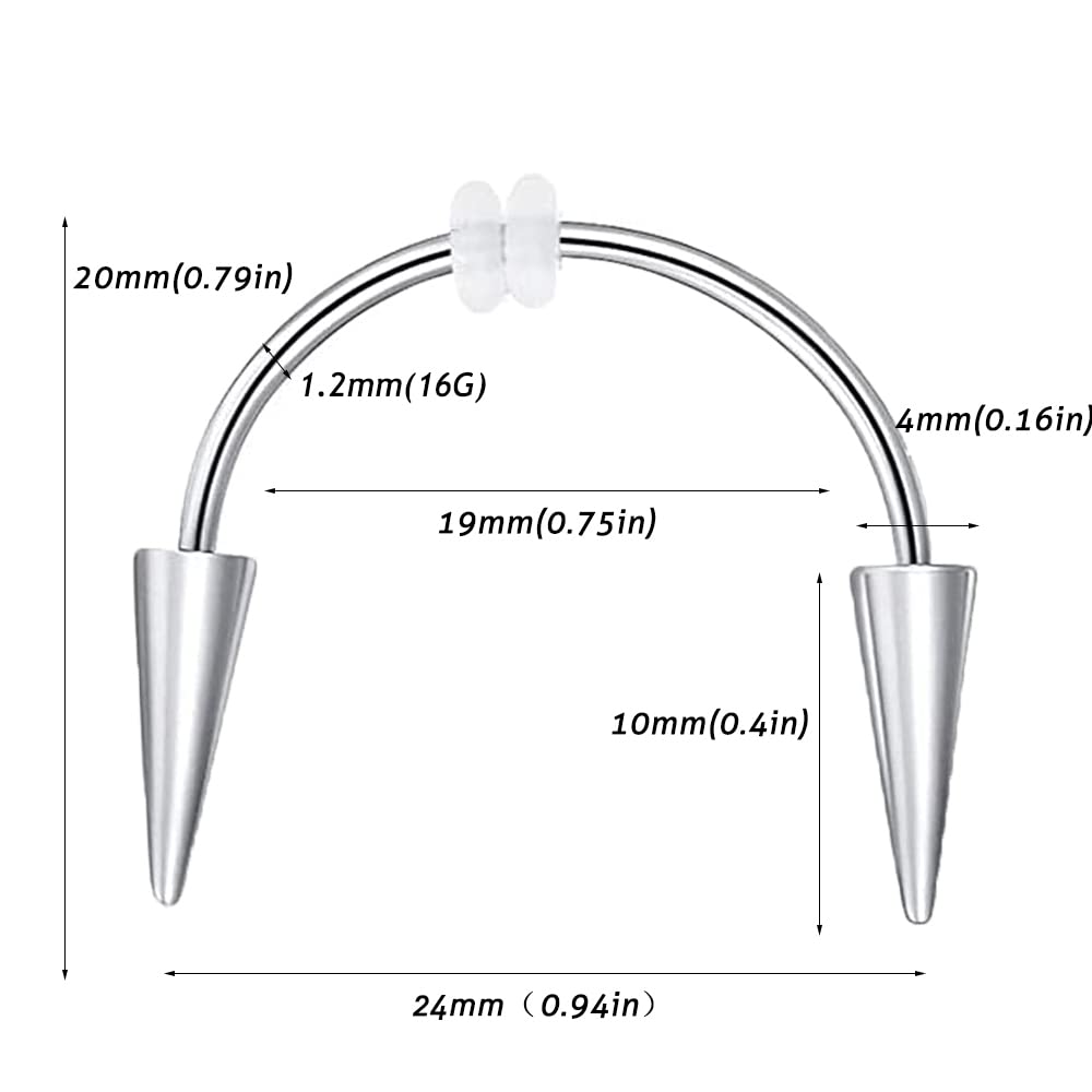 Ypser 2PC Vampire Teeth Ring Stainless Steel Teeth Nail Rings Smiley Piercing Teeth Jewelry (Golden + Silver) 1.2mm (16G)