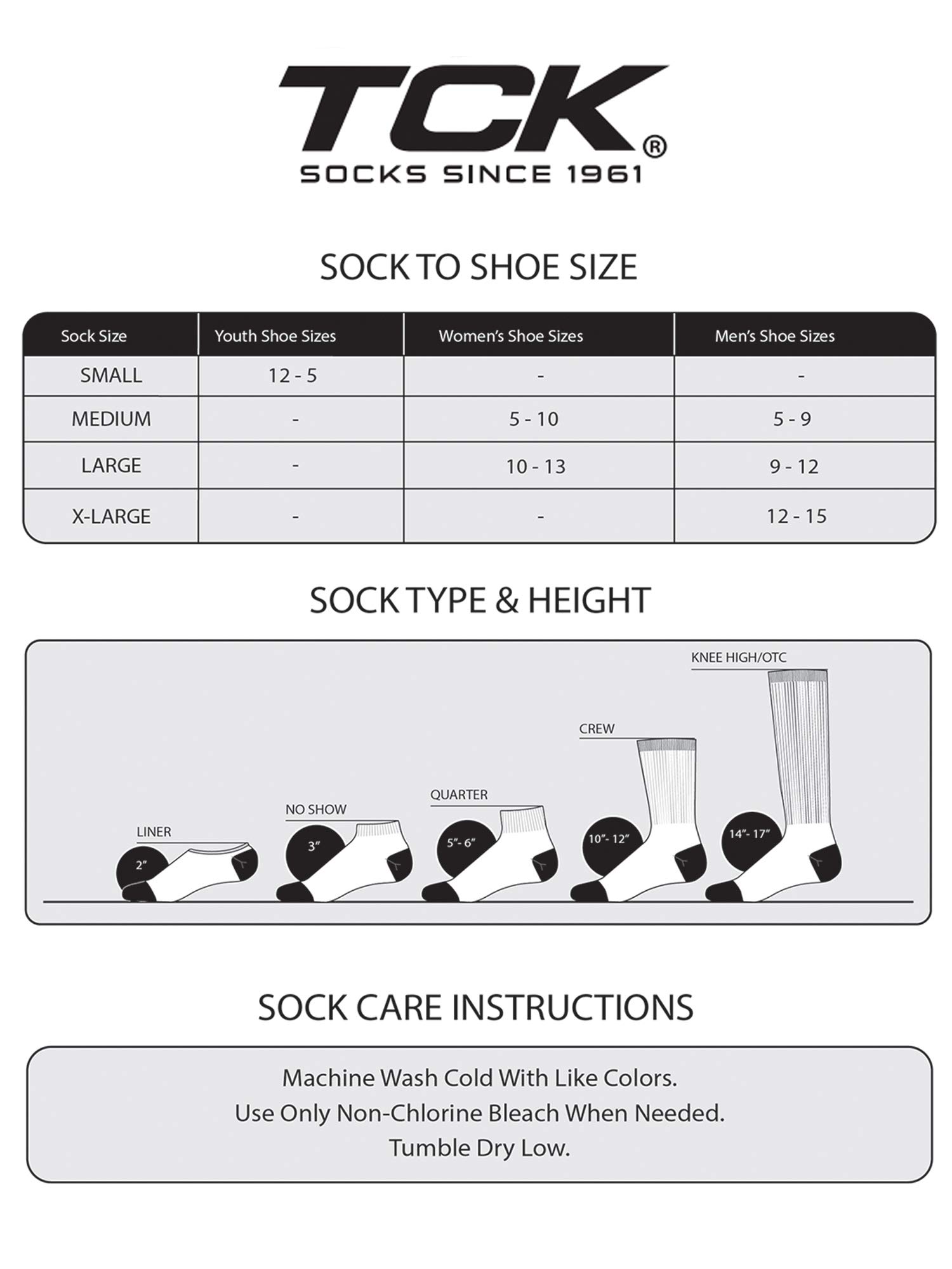 TCK Soccer Socks Premier Breathable Fold Down (Black, Large)