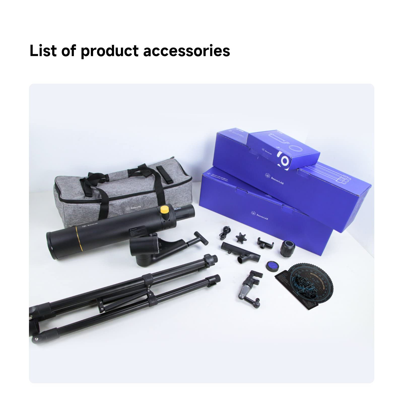 Smart Telescope BeaverLAB TW1,Refractor Professional Telescope -500mm (f/6.1) Focal Length.HD Video, WiFi Connection, Telescope Backpack,with Phone Adapter & Moon Filter, App iPhone/Android Compatible