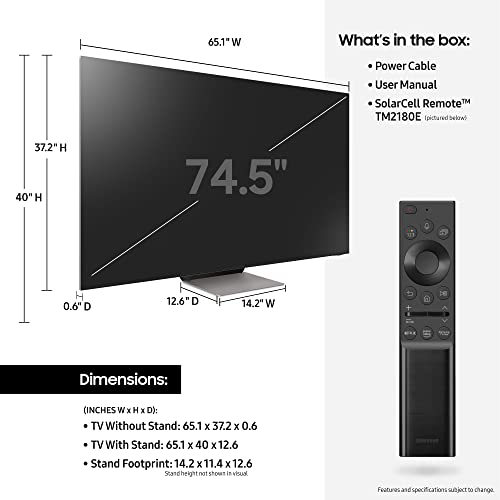 SAMSUNG 75-Inch Class Neo QLED 8K QN900A Series UHD Quantum HDR 64x, Infinity Screen, Anti-Glare, Object Tracking Sound Pro, Smart TV with Alexa Built-In (QN75QN900AFXZA, 2021 Model)