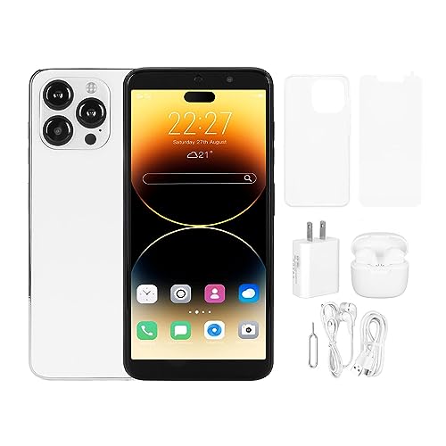 Vikye Ultra Thin 6.1 inch 1440 3040 Resolution 16MP 8MP Unlocked Cell Phones with BT Headset, Face Unlock, Ultra HD Screen, Large Battery,11.0 (US Plug)