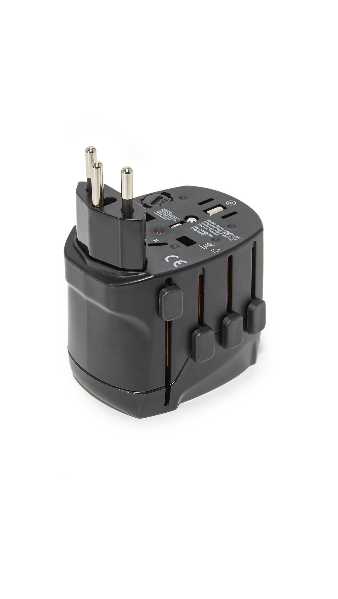 Tumi Electric Grounded Adaptor, Black, One Size