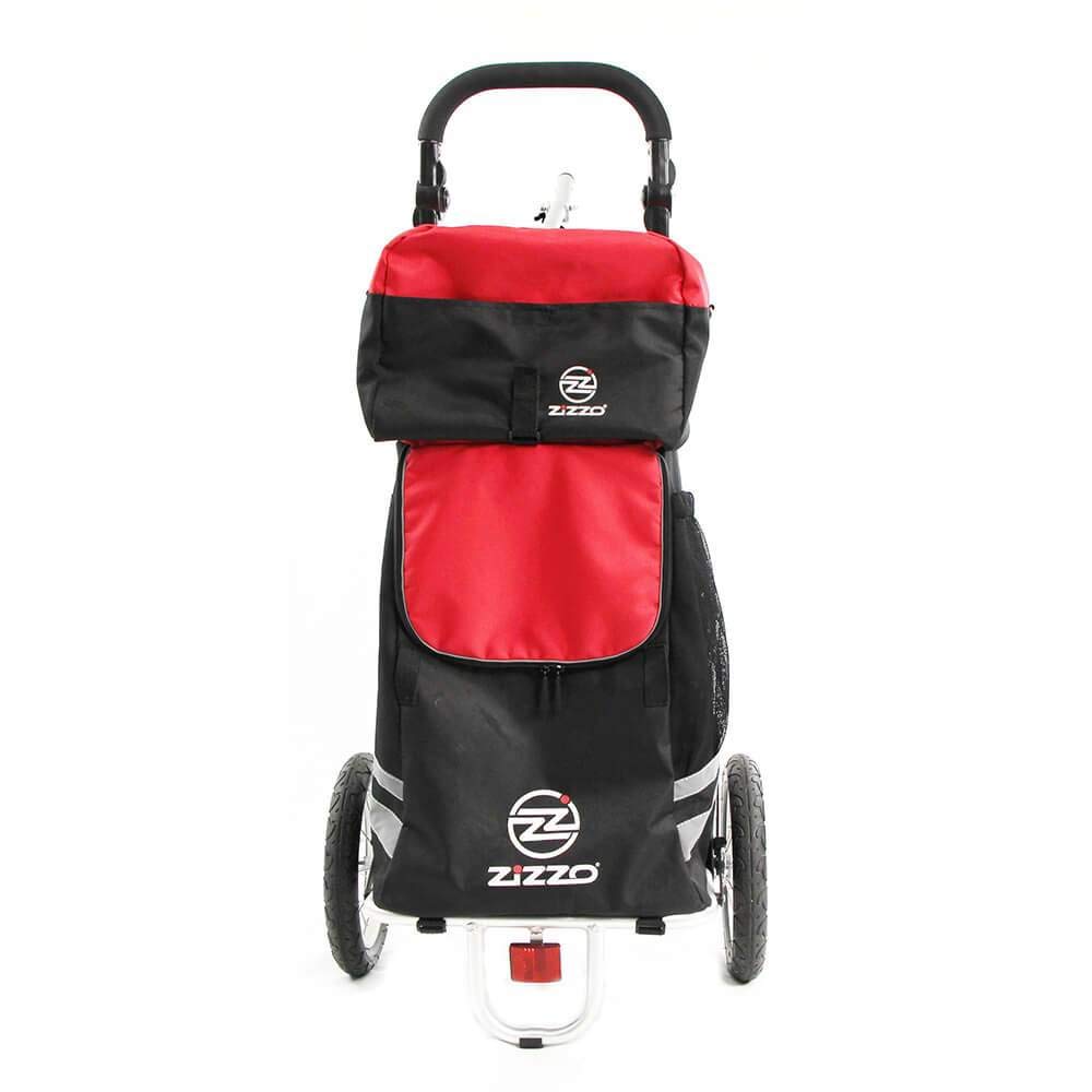 ZiZZO Compact Folding Cargo Bike Trailer with a Free Tote Bag and a Free Large Shopping Bag