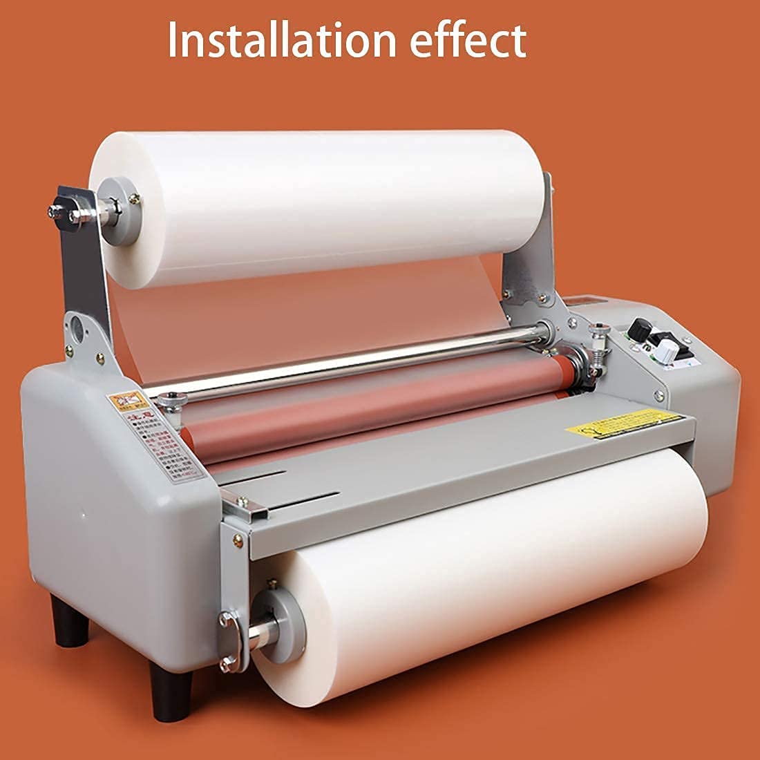Thermal Laminating Film Rolls, Clear Stretch Film Laminating Rolls 25 inches x 500 feet, 1 Inch Core 1.2 Mil Glossy Finish Film for Printed Protection(2 Rolls)