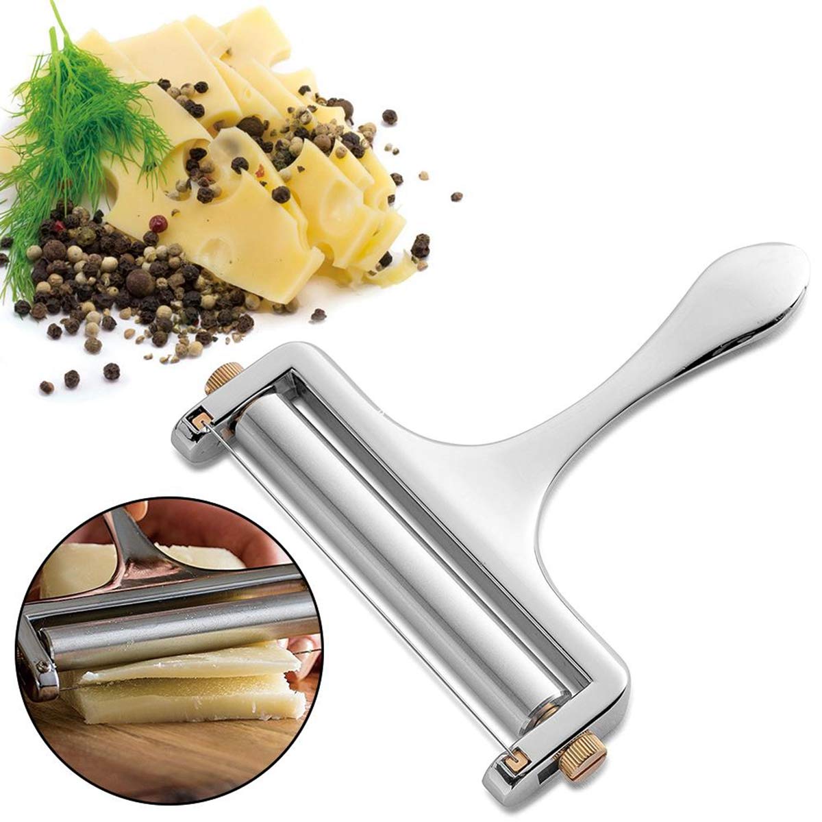 Woais Multifunction Non Stick Adjustable Zinc Alloy Sharp Kitchen Baking Cheese Grater Butter Slicer Baking
