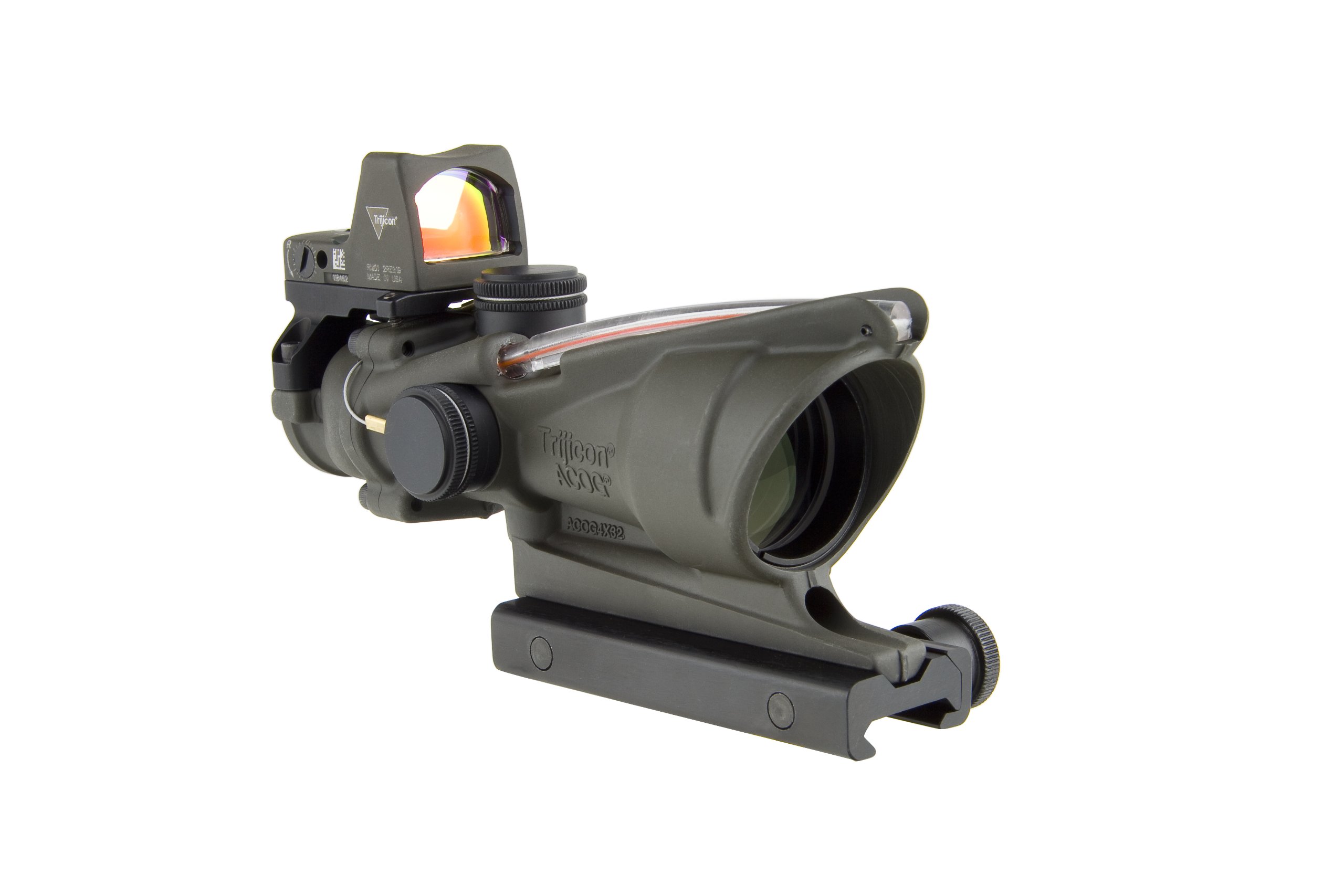 Trijicon 4x32mm ACOG Dual Illumination Red Chevron .223 Ret 3.25 MOA RMR Sight TA51 Mount CK ODG Optics