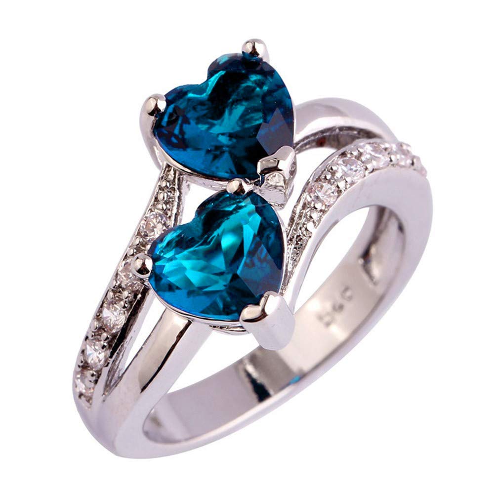 WoCoo Women Ring Bridal Cubic Zirconia Diamond Engagement Promise Rings Jewelry Gift