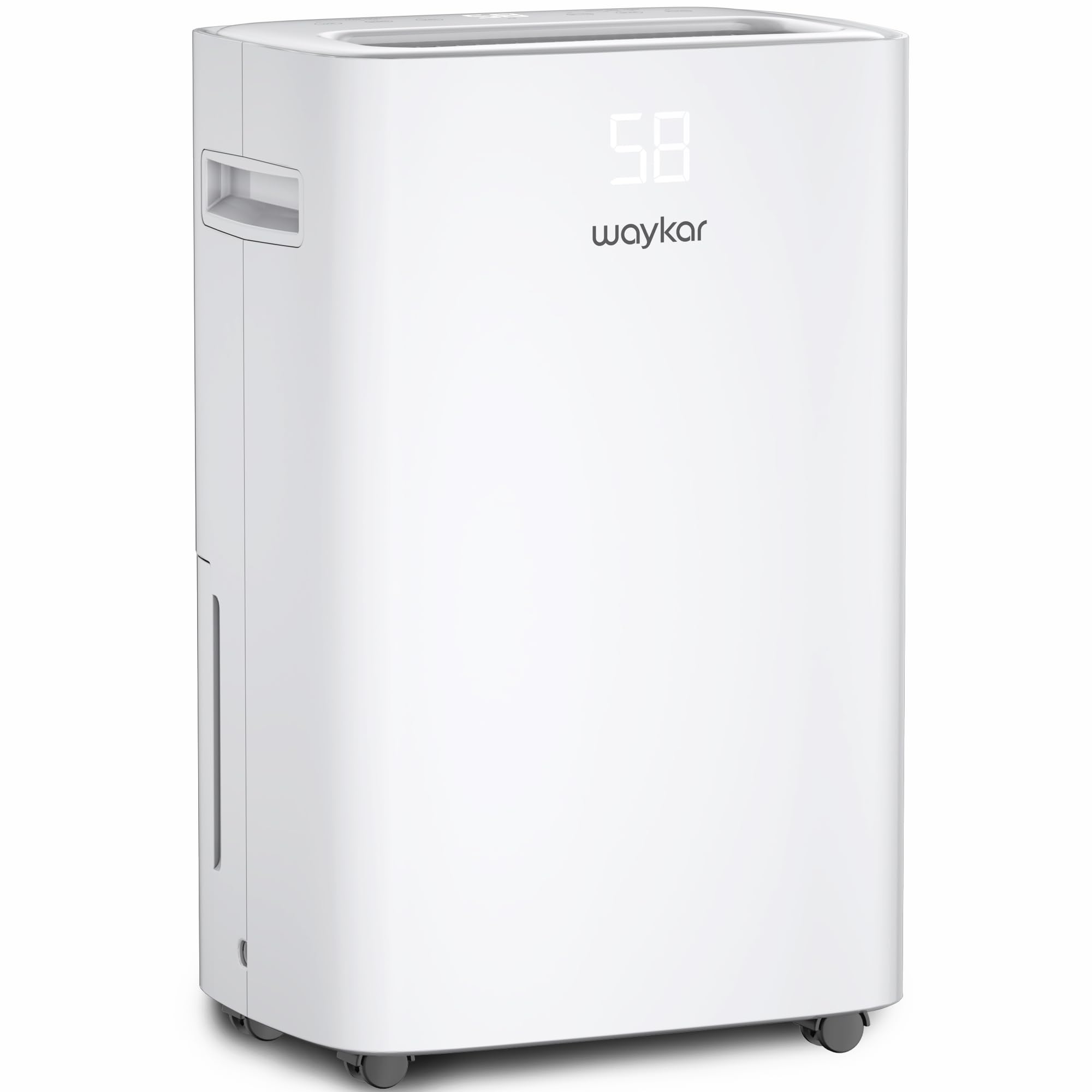 Waykar 2000 Sq. Ft Dehumidifier for Home Basements Bedroom with Drain Hose and Intelligent Humidity Control, Continuously Removes 5 Gallons of Moisture/Day, New Version