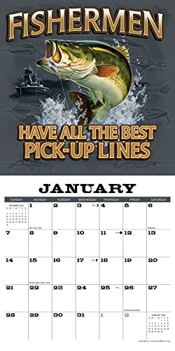 Willow Creek Press Buck Wear's Fish Tales Monthly 2024 Wall Calendar (12" x 12")