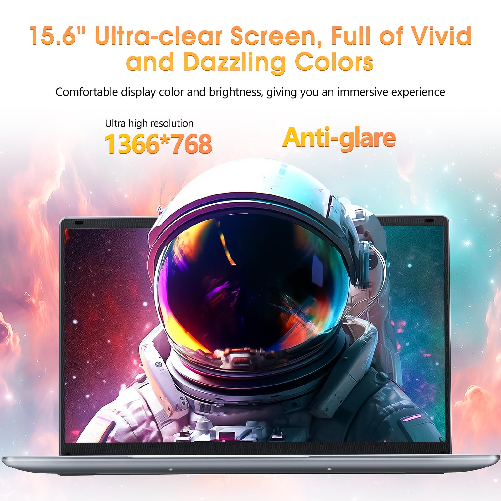 SGIN 15.6 Inch Laptops, 4GB DDR4 RAM 128GB SSD Laptop, Celeron Quad Core Processor, UHD Graphics 600, WiFi, Bluetooth 4.2, Mini HDMI, USB3.0
