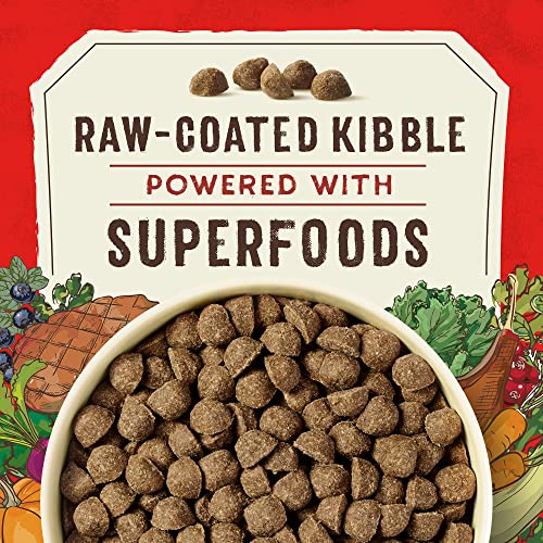 Stella & Chewy's SuperBlends Raw Coated Wholesome Grains Grass-Fed Beef, Beef Liver & Lamb Recipe with Superfoods, 3.5 lb. Bag