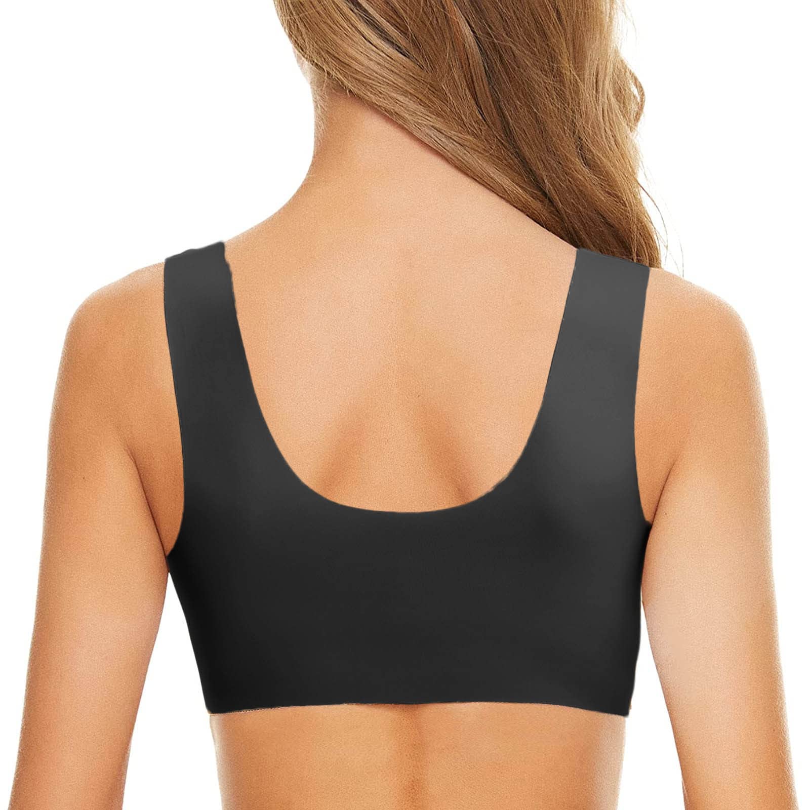 Womens Gstring Thong Panties Womens No Steel Ring French Womens Front Close Bra T Back Plus Size Seamless Unlined Bra for Large Bust Strap Less Bra