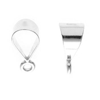 uGems Pendant Bail Hi Polish Large Sterling Silver Outer Dimension: 17mm x 8mm (Qty=1)