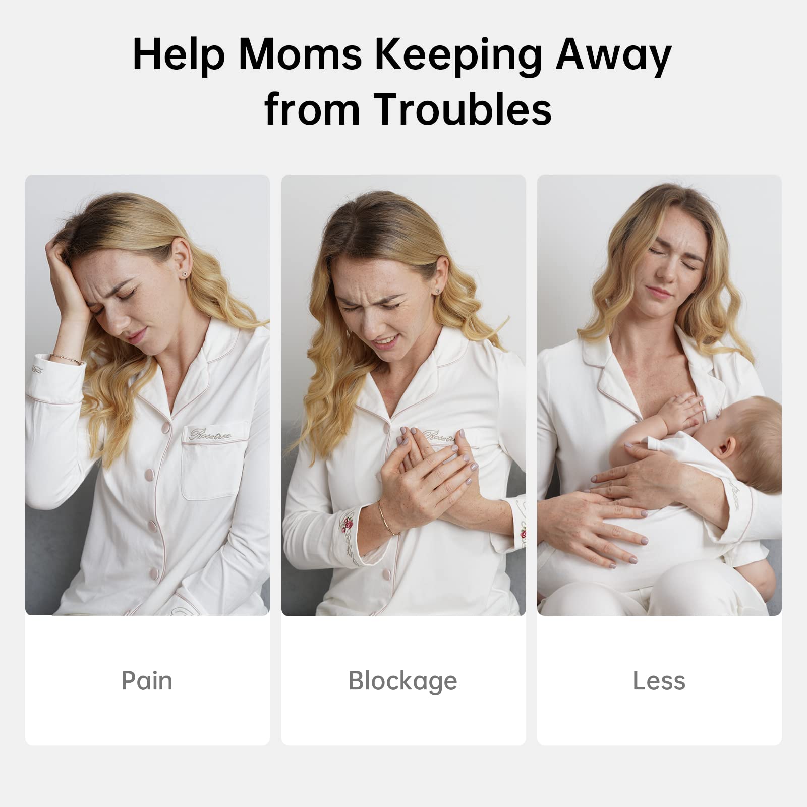 TSRETE Breast Pump, Wearable Breast Pump, Electric Hands-Free Breast Pumps with 2 Modes, 9 Levels, LCD Display, Memory Function Rechargeable with Massage and Pumping Mode, 27mm Flange, Pink