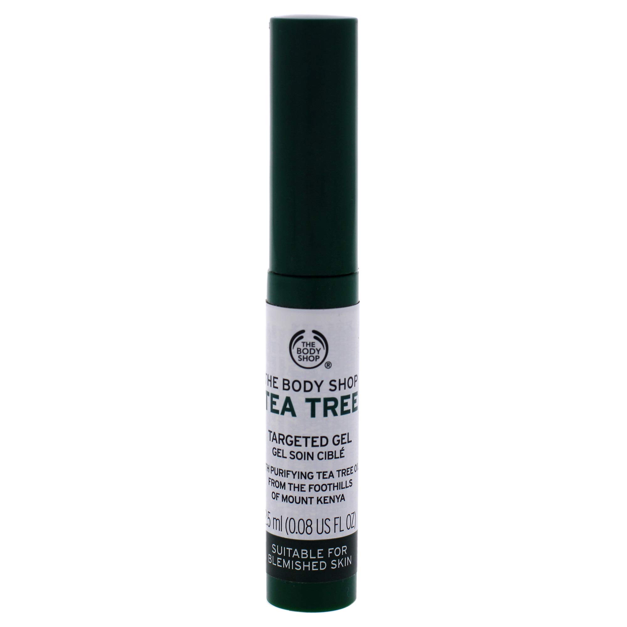 The Body Shop Tea Tree Targeted Gel, Made with Tea Tree Oil, for Blemish-Prone Skin, Green,0.08 Fl Oz (Pack of 1)