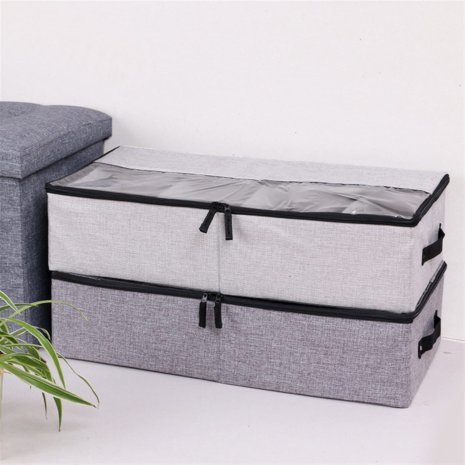 Transparent Creative Shoes Cabinet Foldable Divided Grid Shoe Box Grids Shoes Storage Bag Shoes Organizer Holder Box (Color : Z) (Light Grey)
