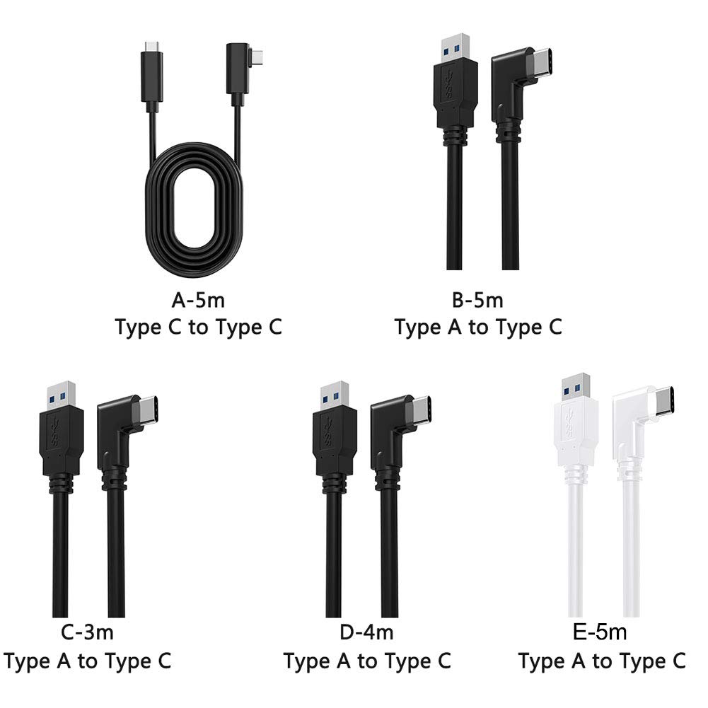 USB C VR Headset Cable Stream USB3.2 Data Line 16FT Charging for Oculus Quest 2