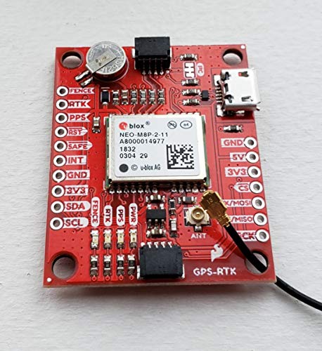 SparkFun GPS-RTK Board - NEO-M8P-2 (Qwiic) High-Accuracy breakout No Soldering Required Breadboardable Contains a Rechargeable backup battery allowing a Warm-start decreasing time-to-first-fix