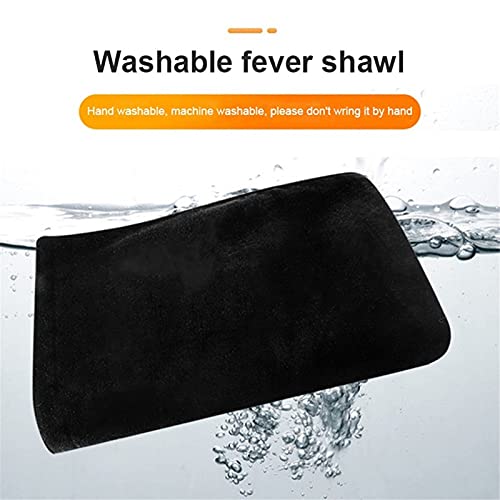 USB Electric Heated Blanket Wrap Shawl, Heated Cape, Electric Lap Flannel Blanket, with 3 Heating Settings, 25℃/35℃/45℃, for Car Office Chair, Comfortable and Safe, Machine Washable